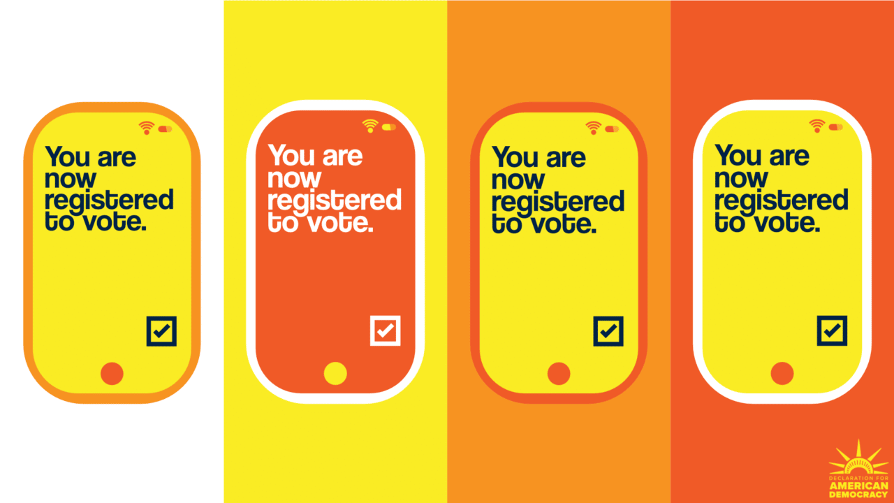 Posters | Online Voter Registration - Declaration for American Democracy